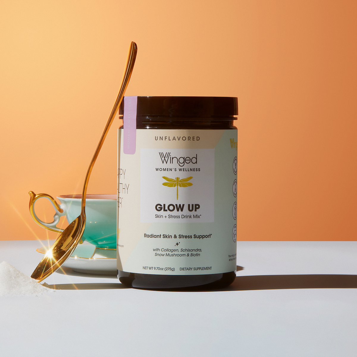 Glow Up Collagen & Stress Powder - Unflavored – Winged Wellness