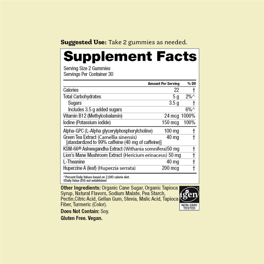 Rise Up Energy & Focus Gummies – Winged Wellness